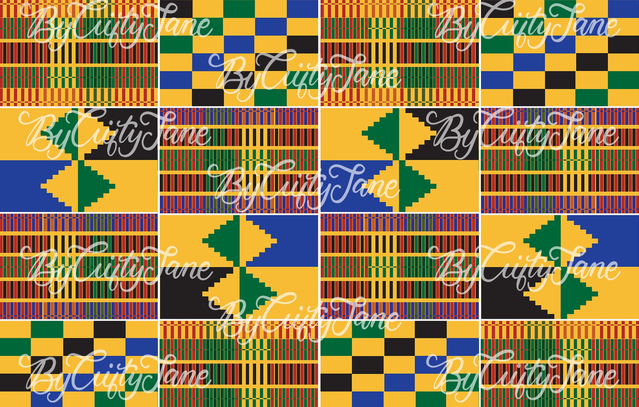 KENTE African Fabric Patterns III - Etsy