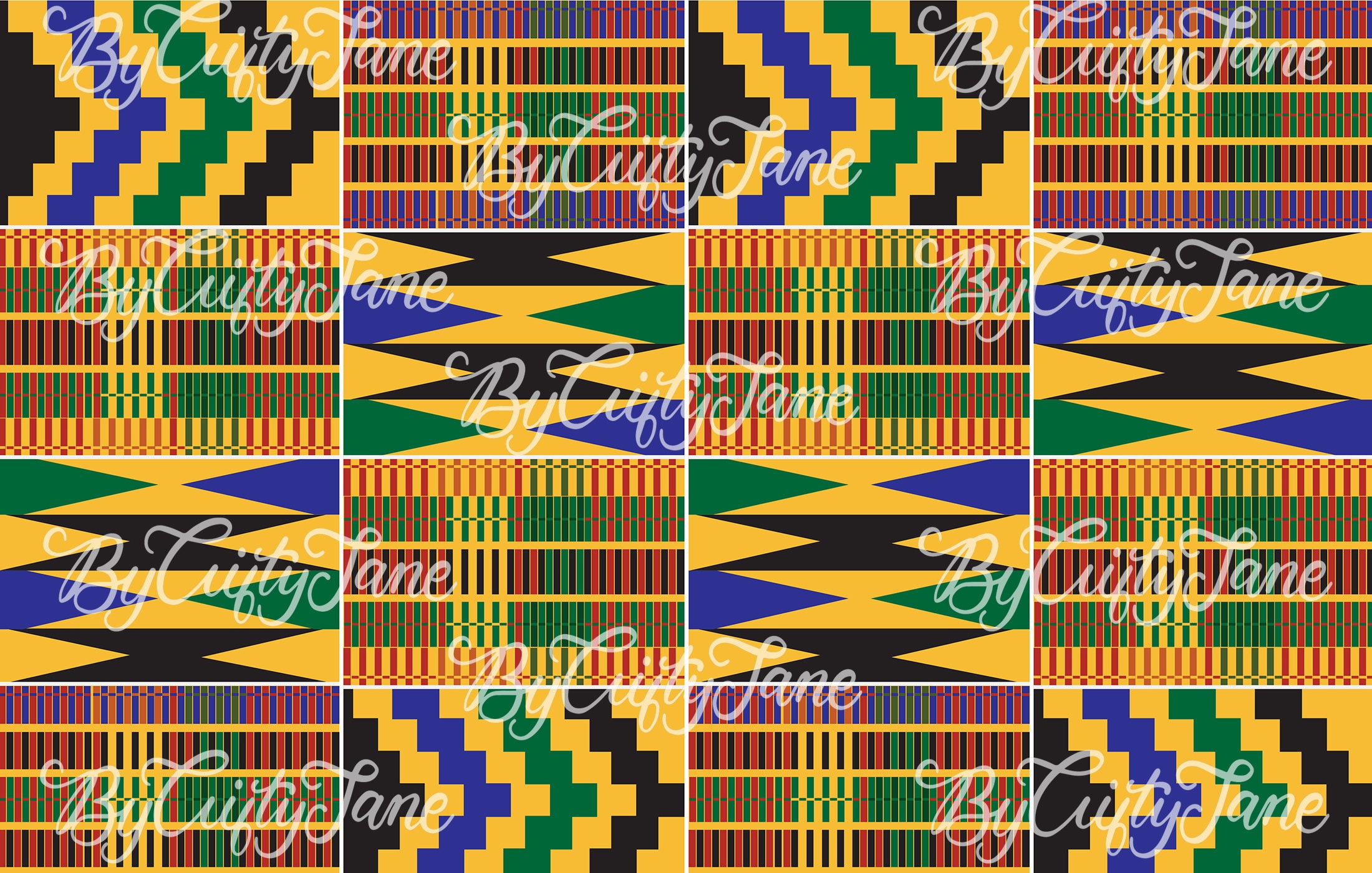 KENTE African Fabric Patterns III | Etsy