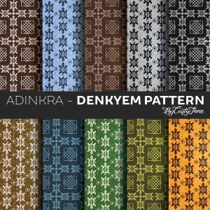 Adinkra DENKYEM Pattern 10 Separate Files | Etsy