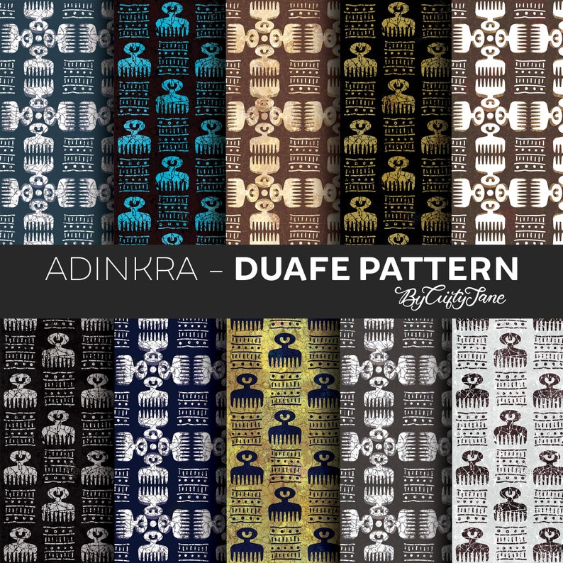 Adinkra DUAFE Pattern I 10 Separate Files - Etsy