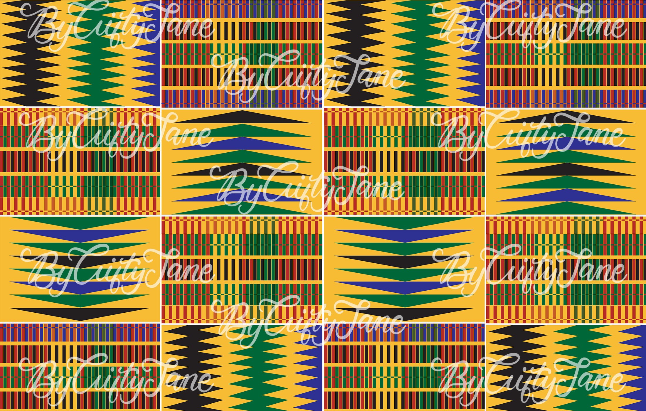 KENTE African Fabric Patterns III | Etsy