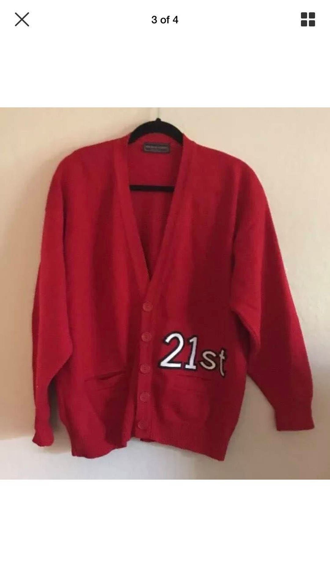 Andrew Rohan Red Vintage Sweater Size Large - Etsy