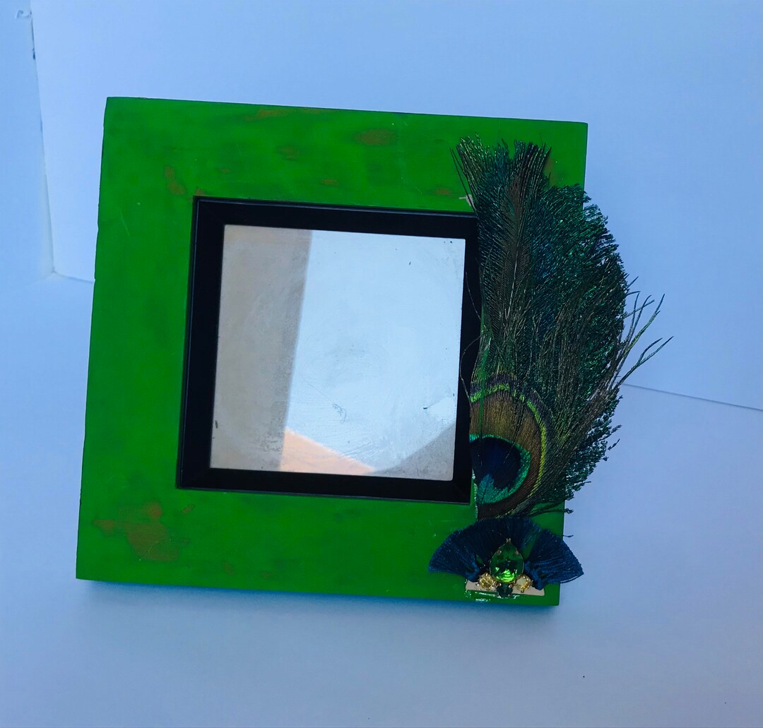 Handmade Peacock Collage Frame - Etsy