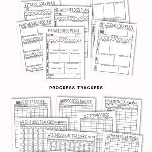 Health and Fitness Printable Planner - Etsy