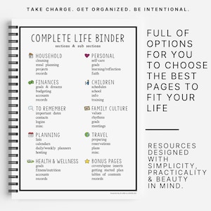 The Original Complete Life Binder | A Family & Home Management Planner ...