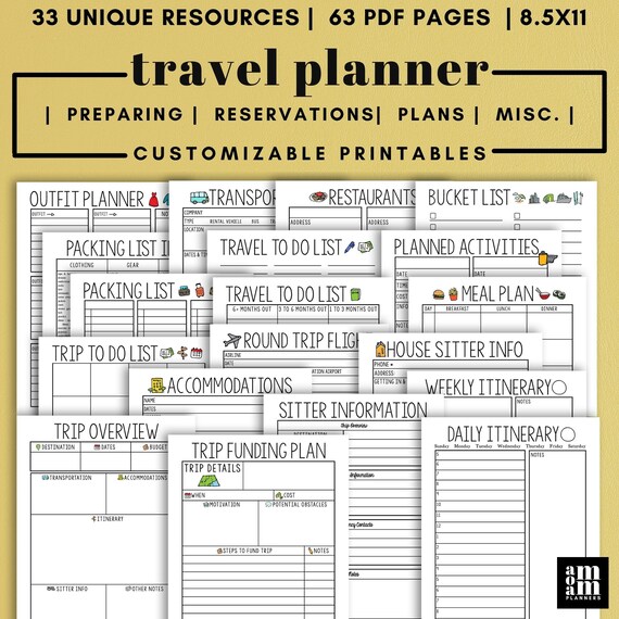 Family Travel Itinerary Template