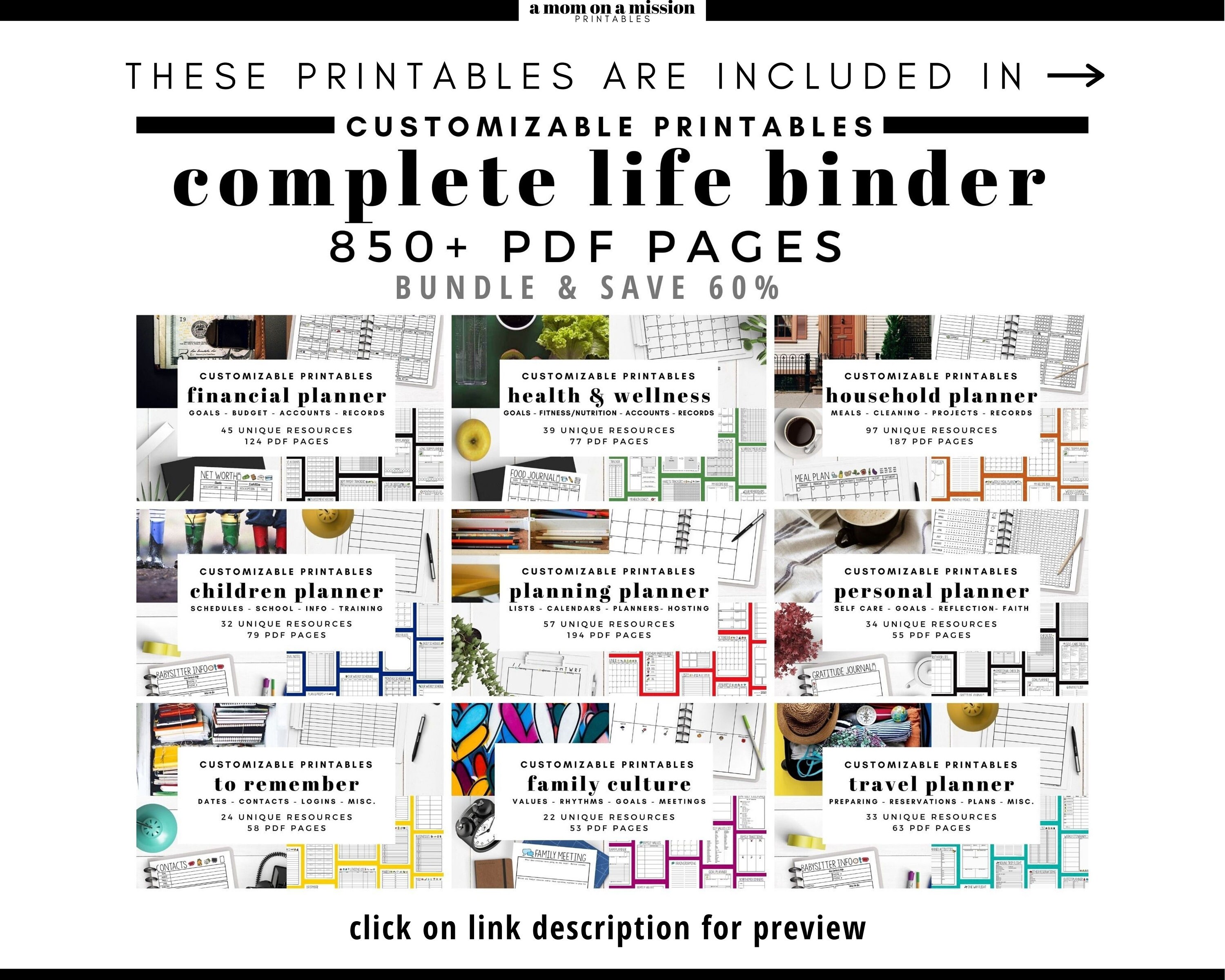 Financial Planner Printable Monthly Budget Finance Money | Etsy