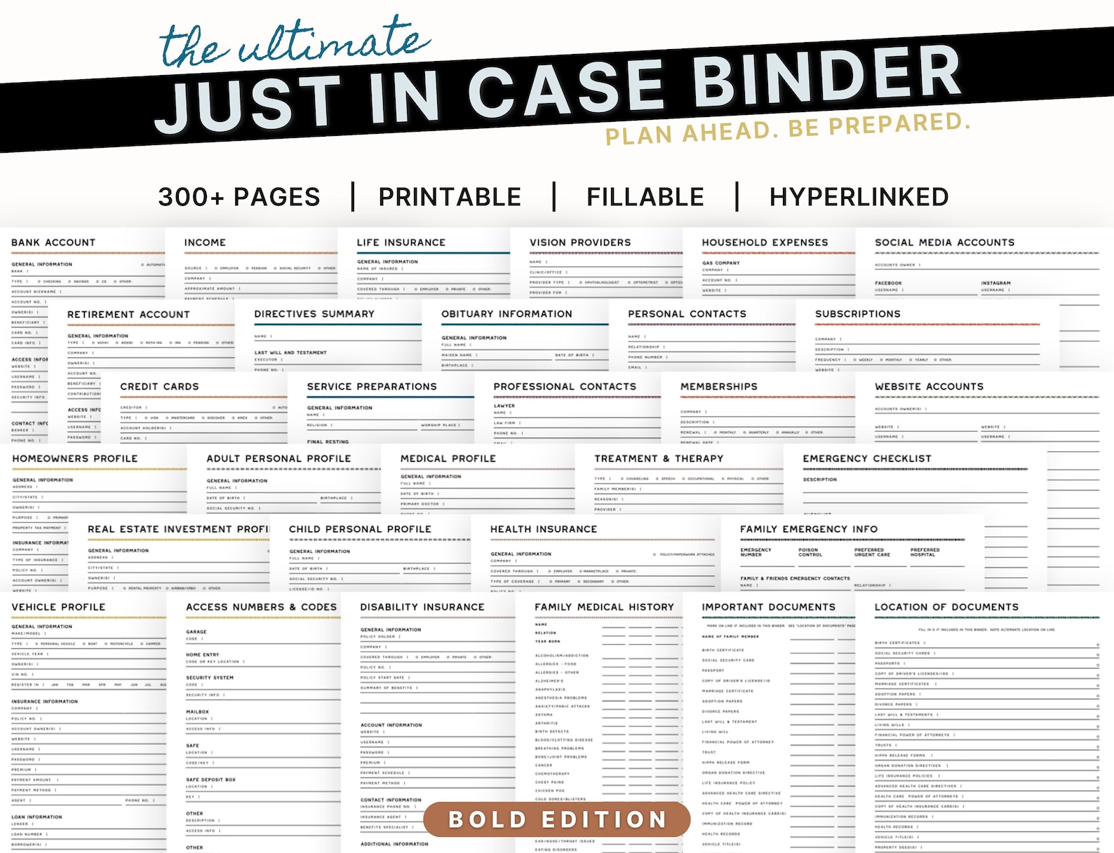 The Ultimate Just in Case Binder: an Emergency and End of Life Planner ...