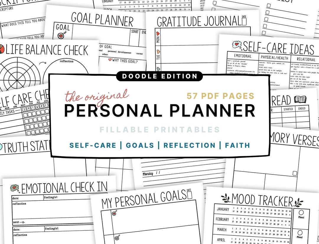 Personal Printable Planner: Self-care, Reflection, and Faith - Etsy