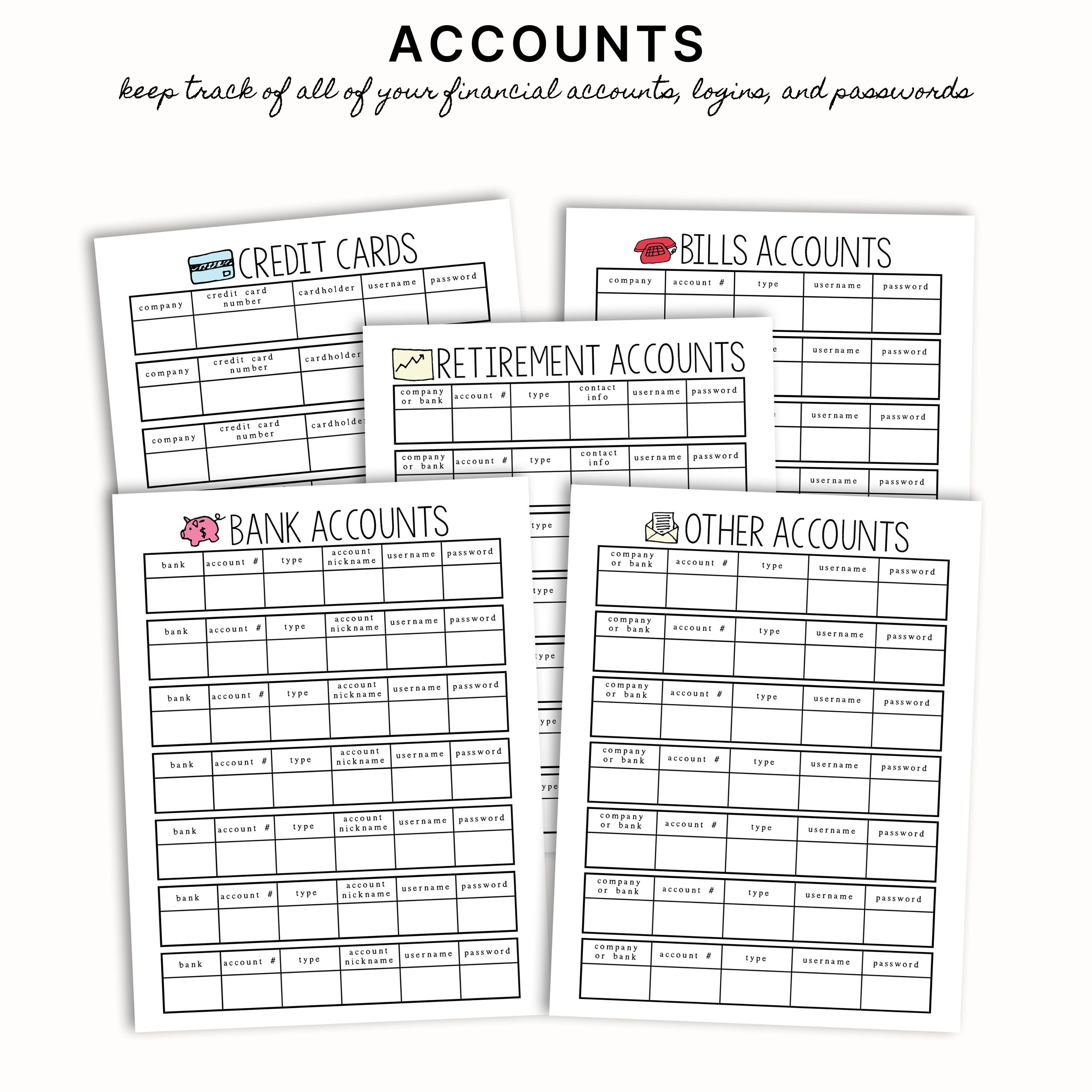 Financial Planner Printable | Monthly Budget | Finance | Money Tracker ...