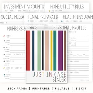 The Original Just in Case Binder | Emergency & Estate Planner ...