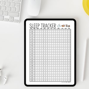 Sleep Tracker | Printable and Fillable PDF - Etsy
