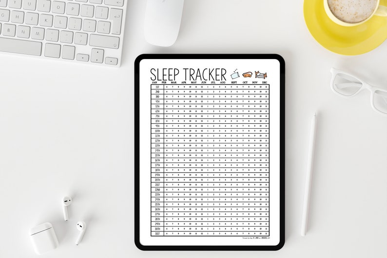 Sleep Tracker Printable and Fillable PDF - Etsy