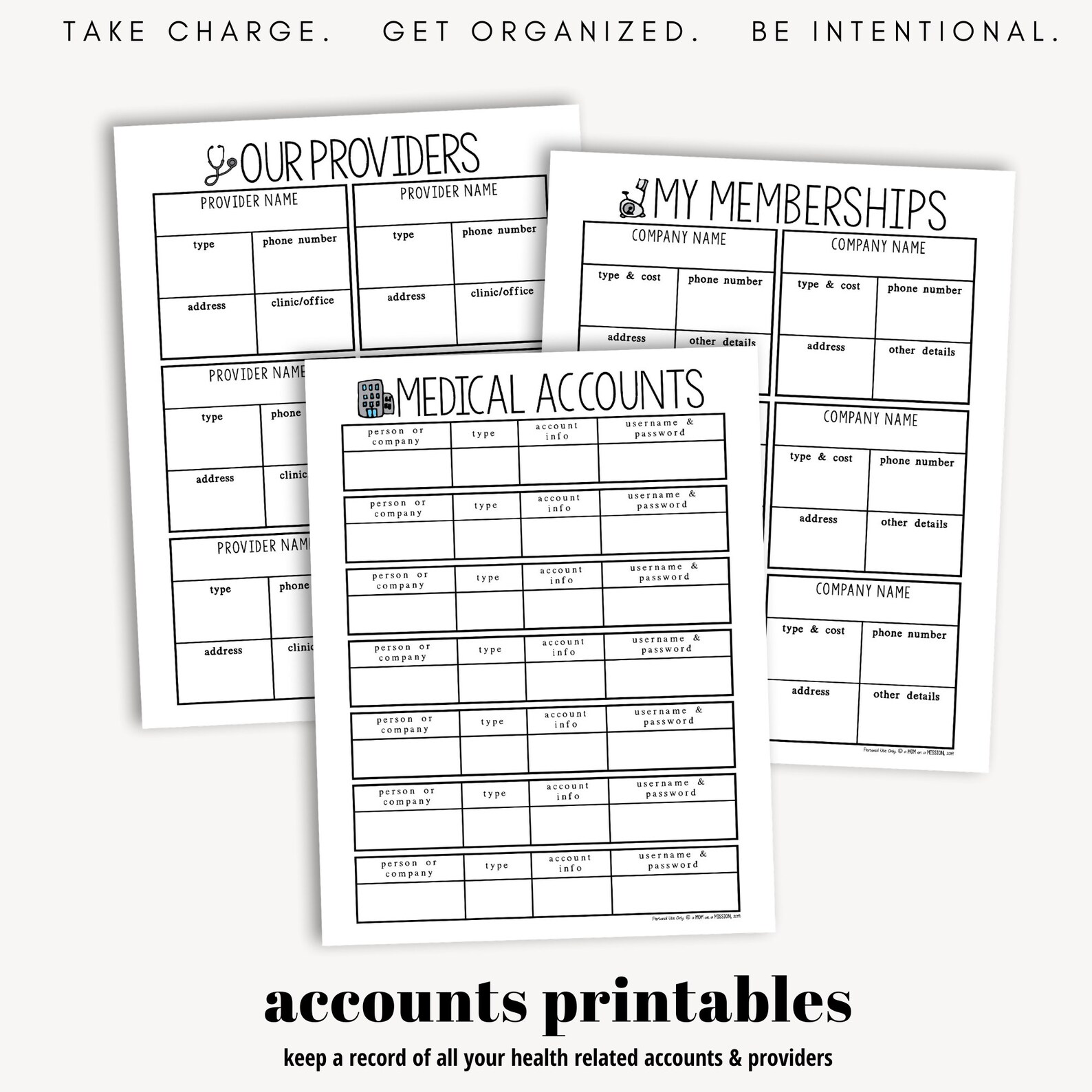 Health & Wellness Planner Printables Fitness Nutrition - Etsy