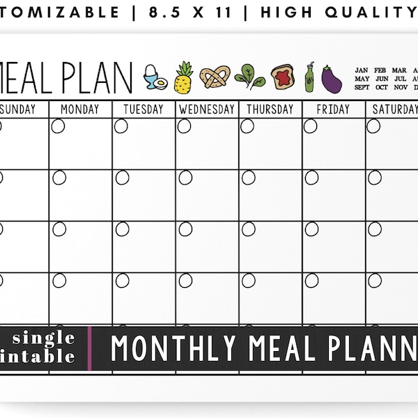 Meal Planner - Etsy