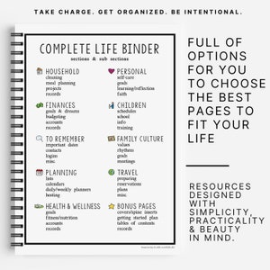The Original Complete Life Binder | Home Management Planners ...