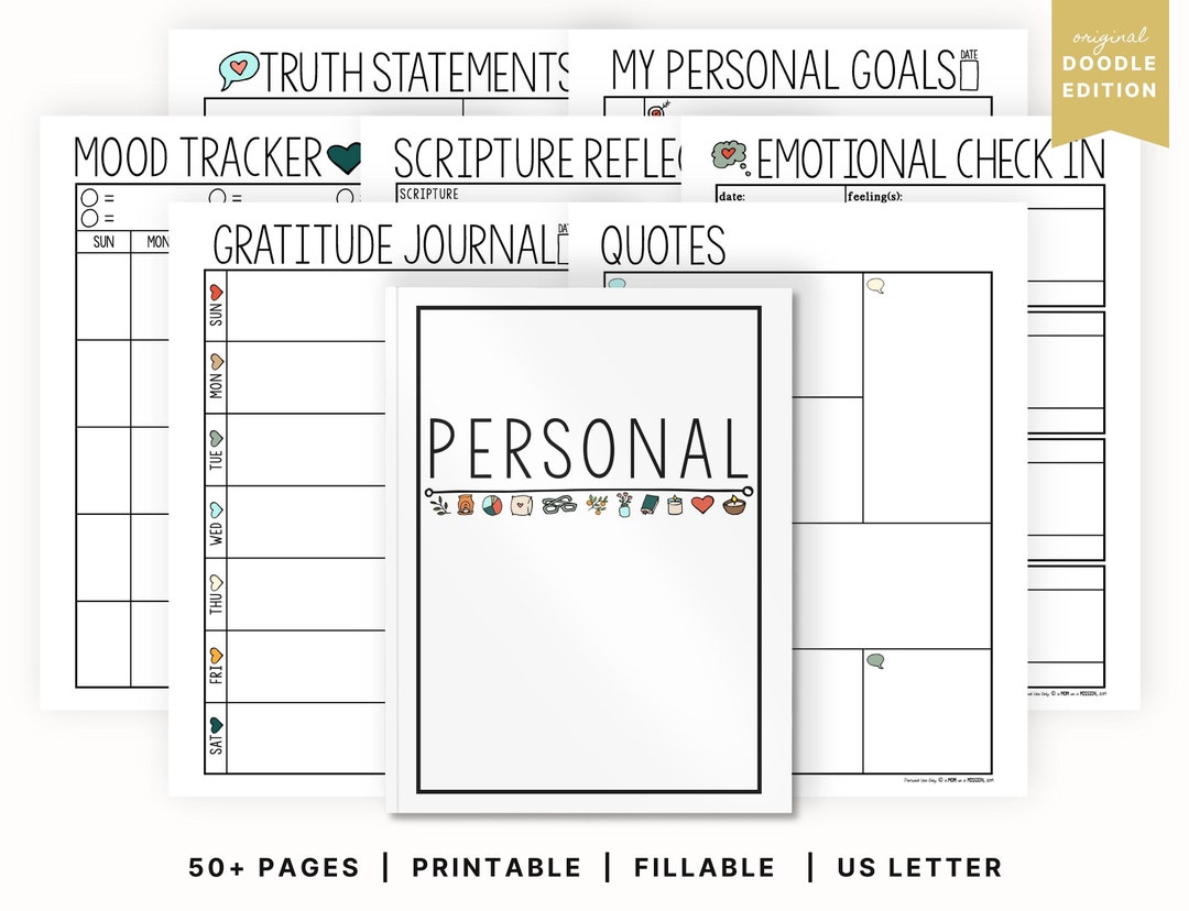 Personal Planner Printables | Self-care Checklists | Gratitude Journal ...