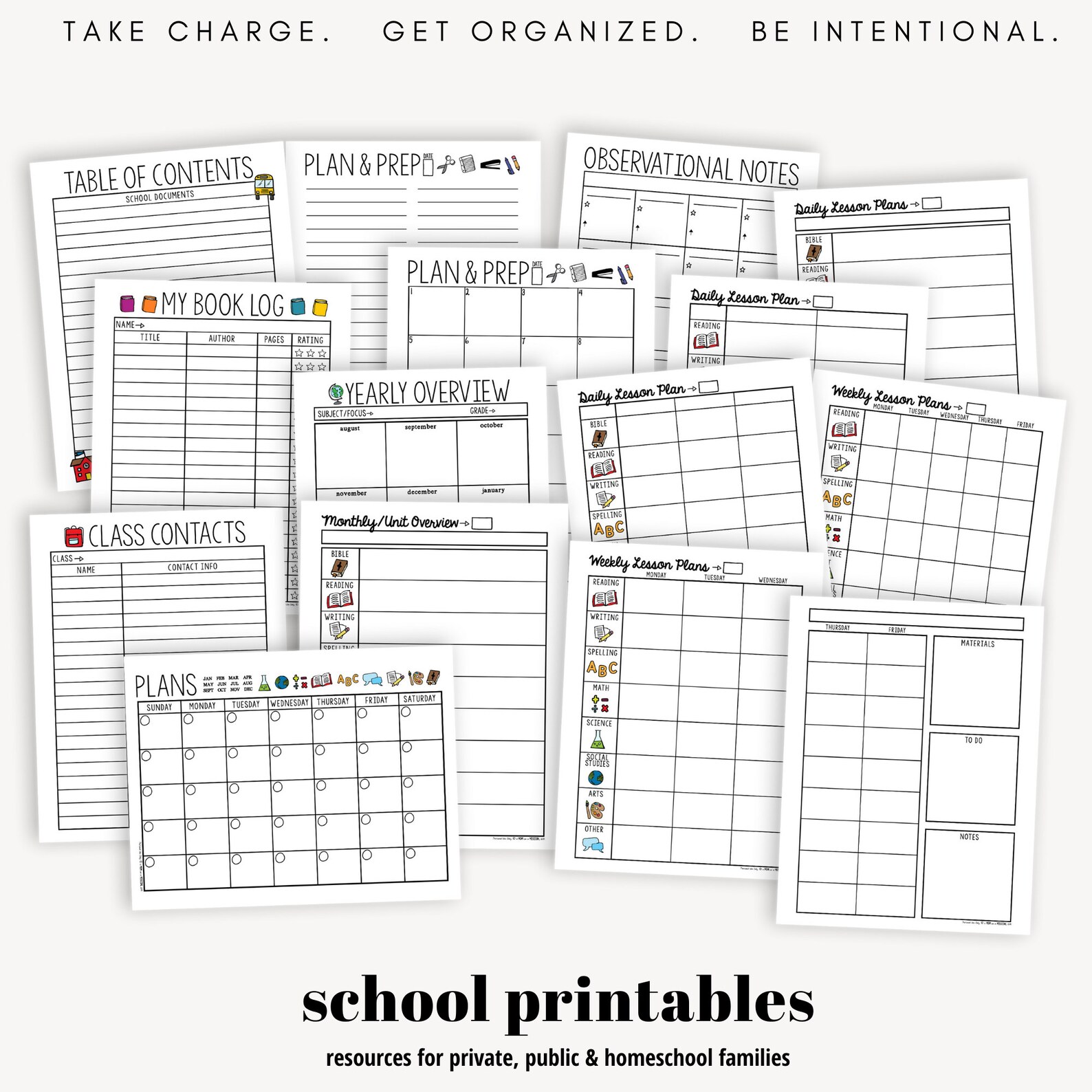 Children Planner Printables School Documents Family - Etsy