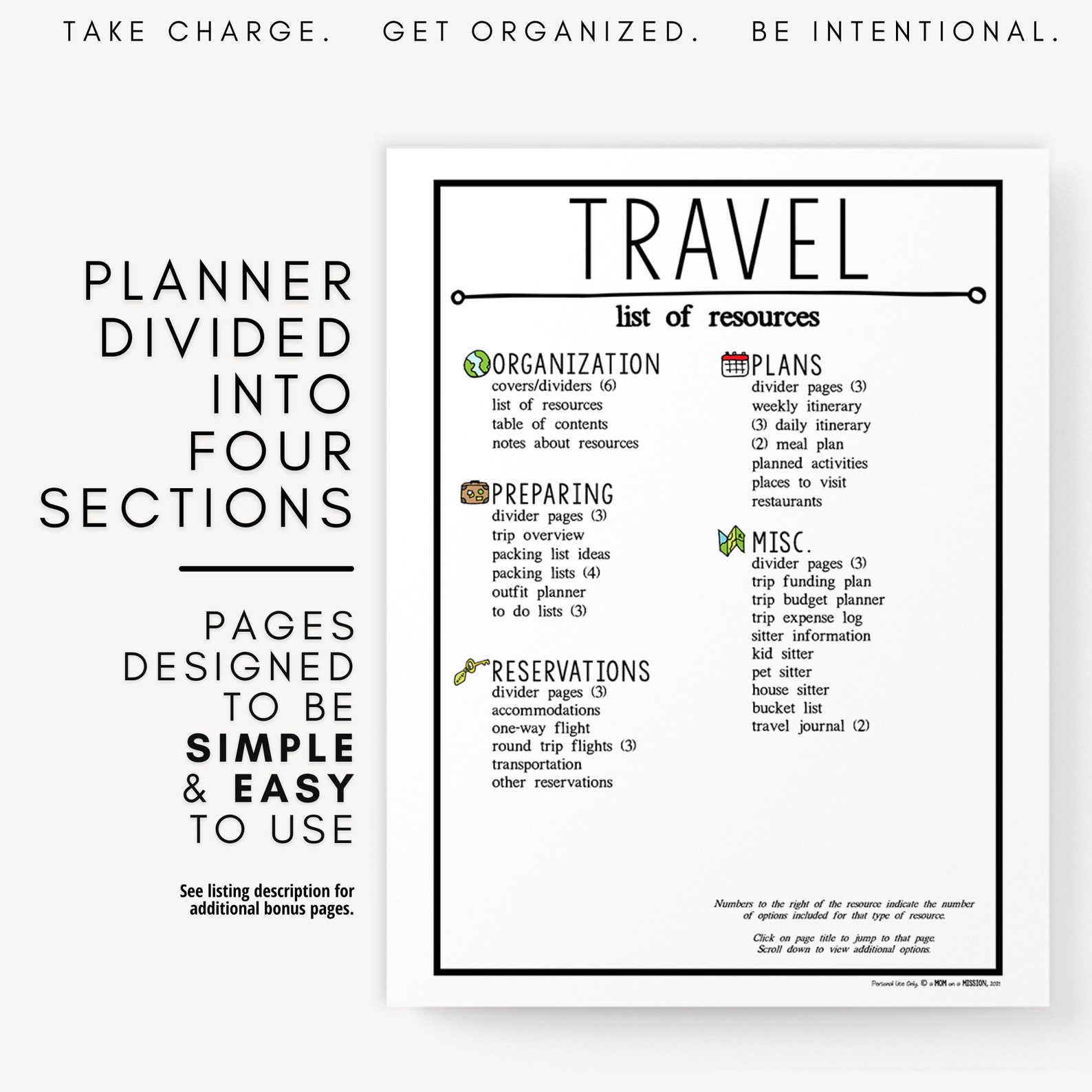 Travel Planner Printables Family Vacation Trip Itinerary | Etsy