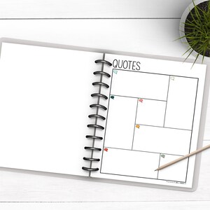 Quotes to Remember Tracker | Printable and Fillable PDF - Etsy