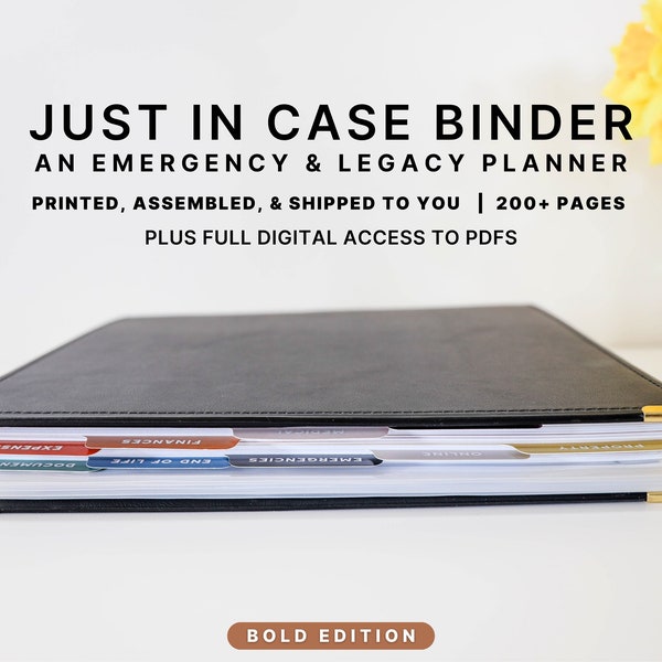 Important Document Binder - Etsy