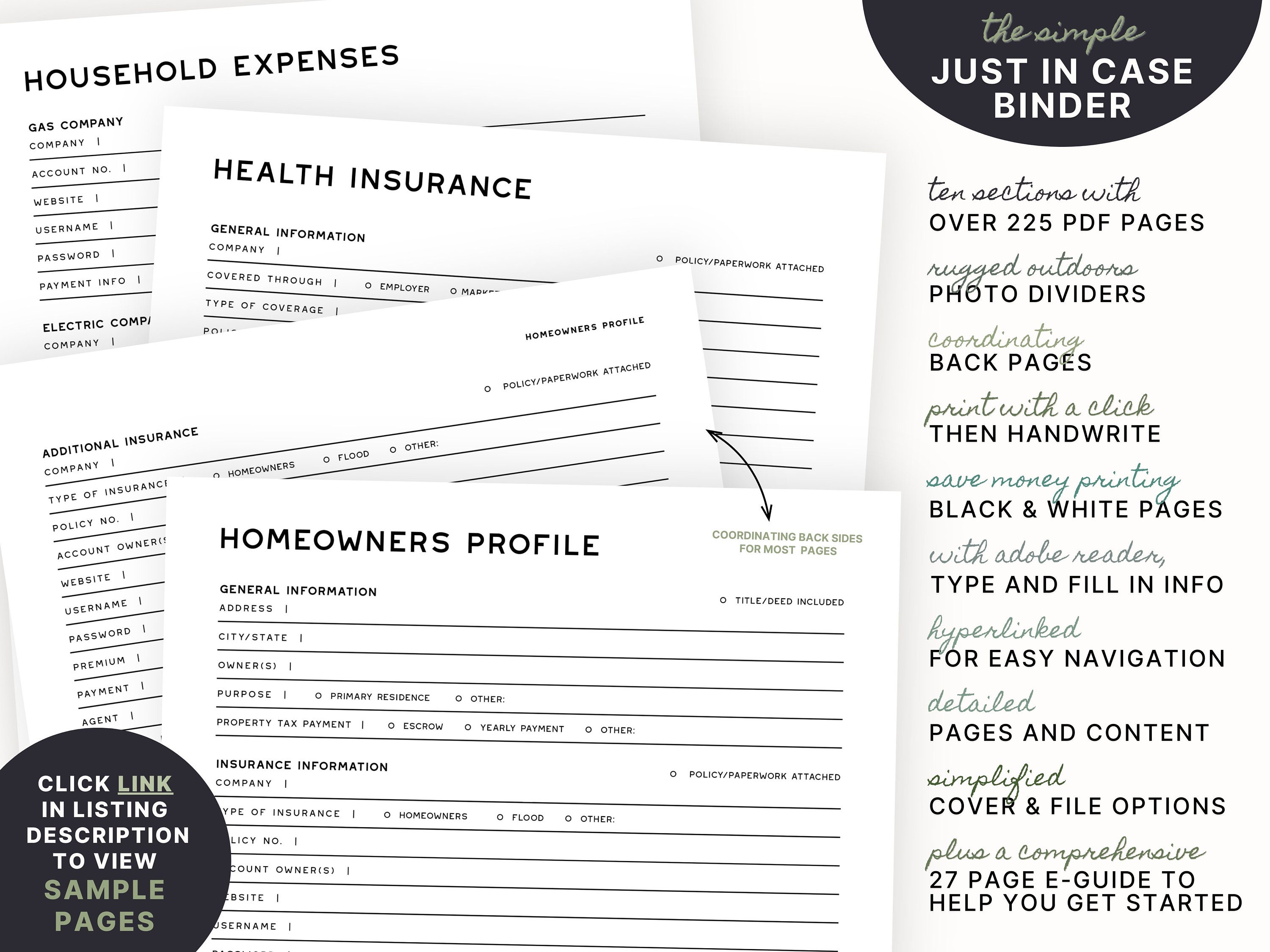 The Simple Just in Case Binder outdoors Edition an Emergency and Legacy ...