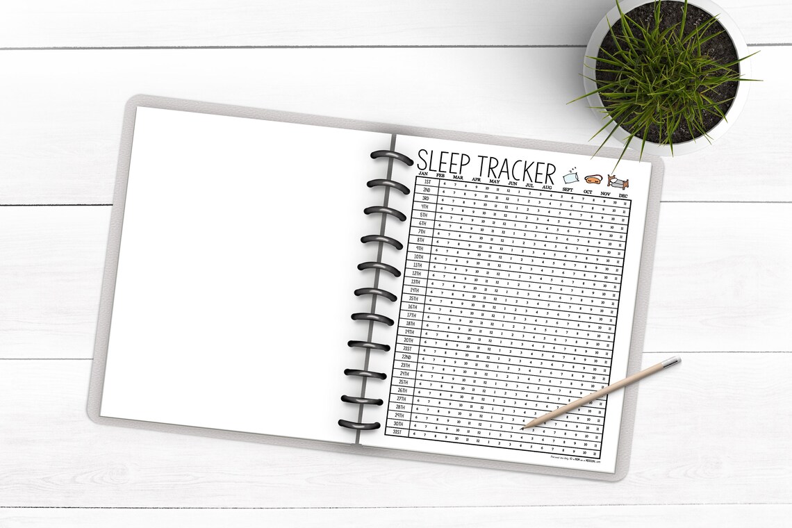 Sleep Tracker Printable and Fillable PDF - Etsy