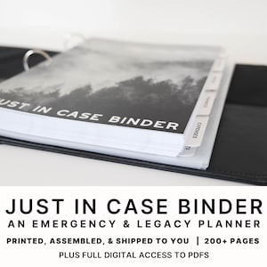Just in Case Binder (outdoors Edition) | Printed & Assembled | 200 ...