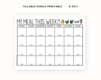 2024 Yearly Overview Planner Template, Easily Printable and Fillable ...