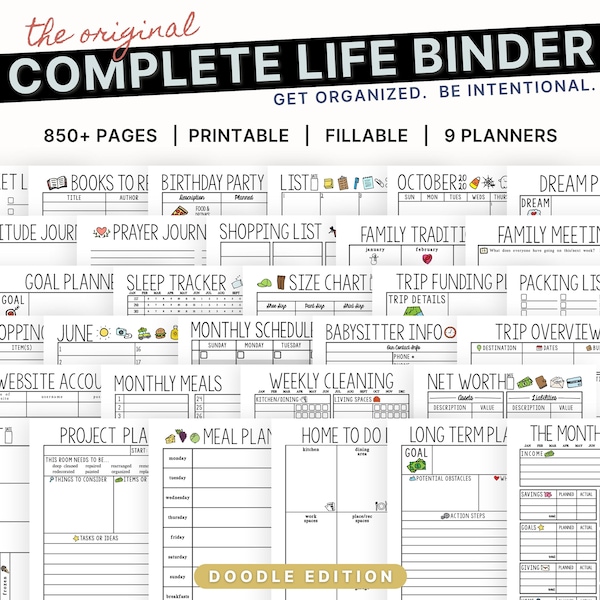 Life Binder - Etsy