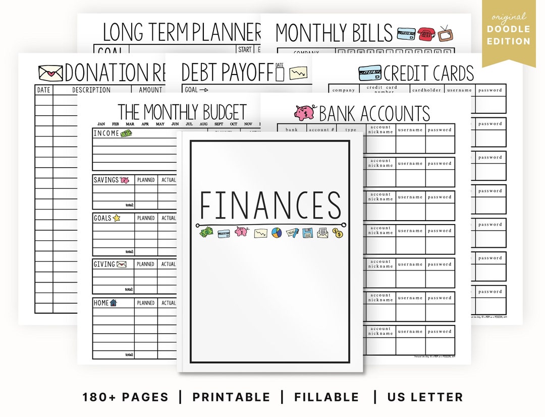Financial Planner Printable | Monthly Budget | Finance | Money Tracker ...