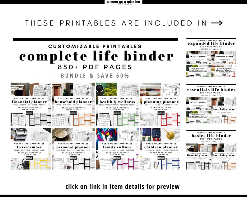 Financial Planner Printable Monthly Budget Finance Money | Etsy