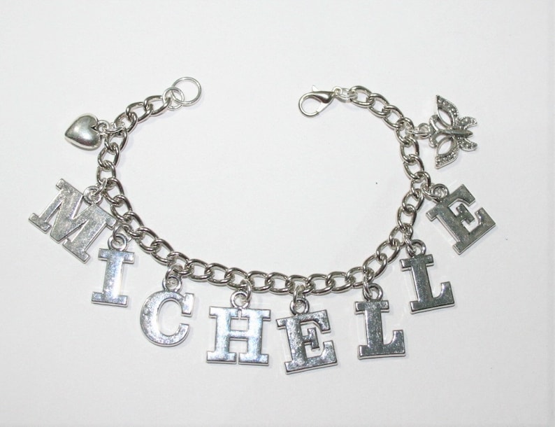 Custom Name Bracelet Personalized Charm Bracelet Create Your - Etsy