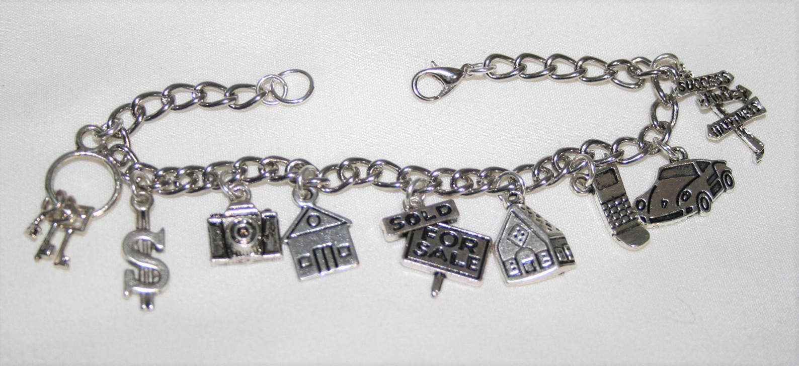 Realtor Charm Bracelet, Stainless Steel Realtor Bracelet, Real Estate ...