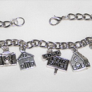 Realtor Charm Bracelet, Stainless Steel Realtor Bracelet, Real Estate ...