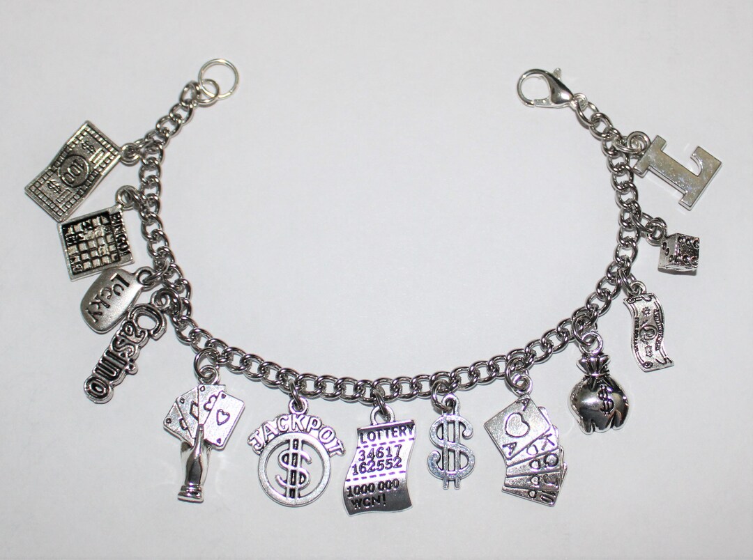 Casino Charm Bracelet Stainless Steel Bracelet Create Your - Etsy