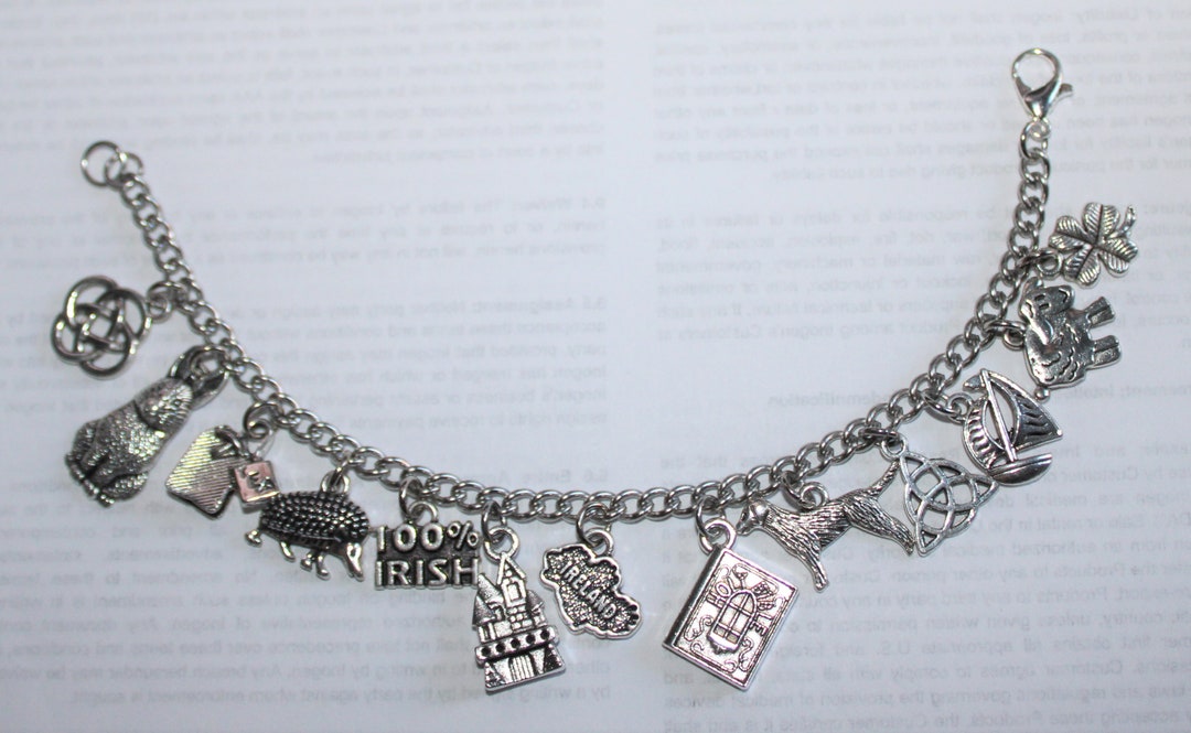 Ireland Charm Bracelet, Stainless Steel Ireland Bracelet, Ireland ...