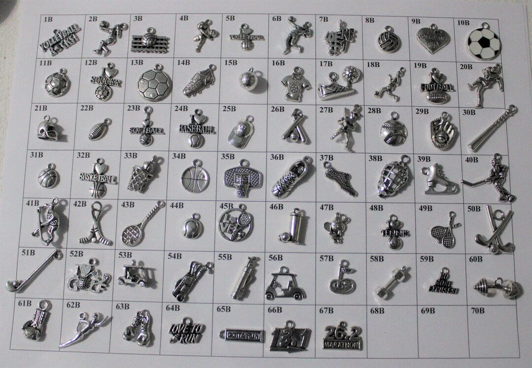 Add A Charm, Silver Colored Charms, Add A Charm List B - Etsy