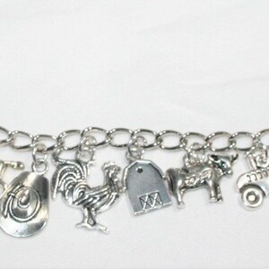 Create Your Own Farmer Bracelet, Farm Charm Bracelet, Stainless Steel ...