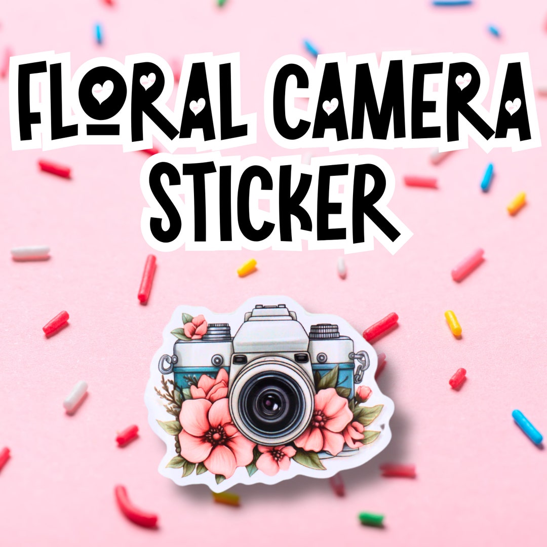 Floral Camera Sticker, Photographer Decal, Photography Embellishment ...