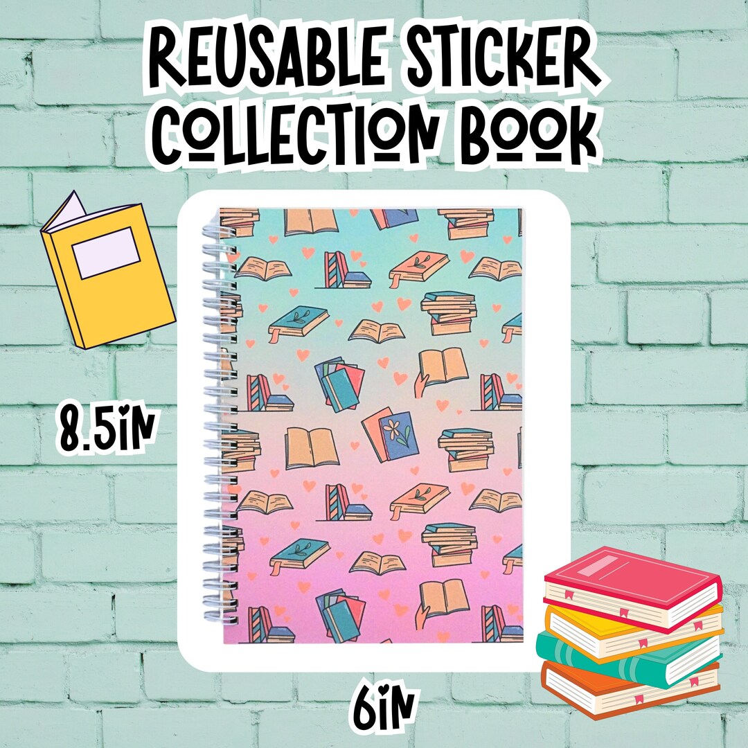 Bookish Sticker Book for Sticker Storage, Vellum Sticker Book, Sticker ...