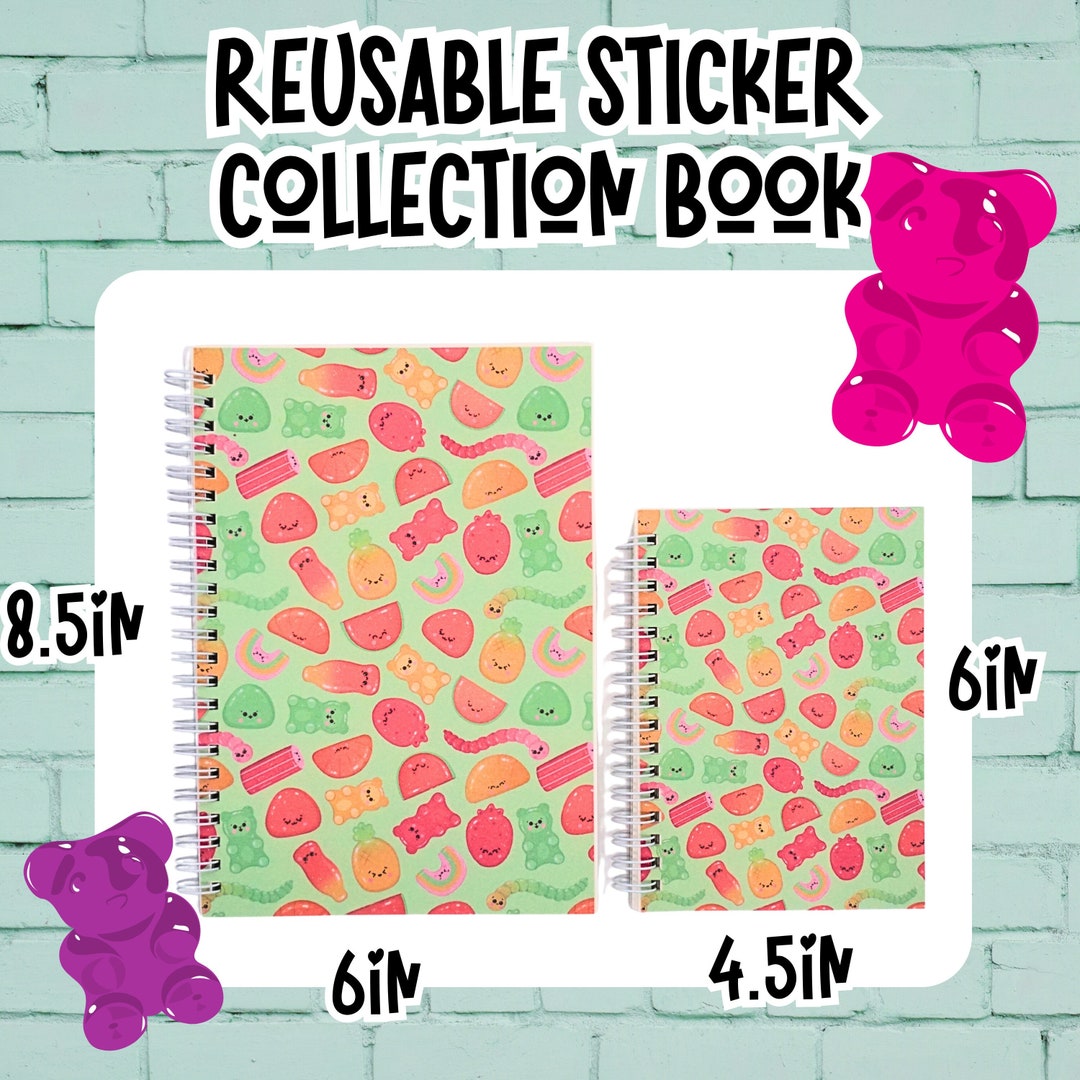 Gummy Candy Sticker Books for Sticker Storage, Vellum Sticker Book ...