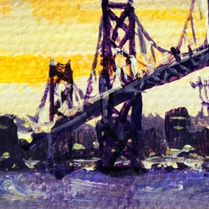 Bay Bridge at Sunset in San Francisco California Painting by ...