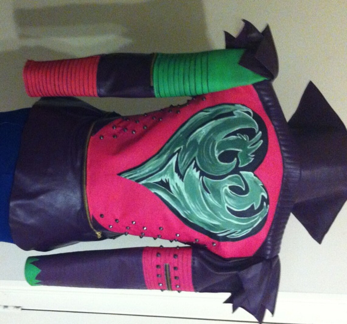 Disney's Descendants Mal Jacket ALL LEATHER Teen Sizes - Etsy
