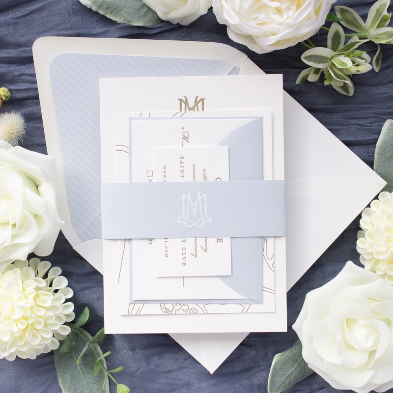 Monogram Invitation - Etsy