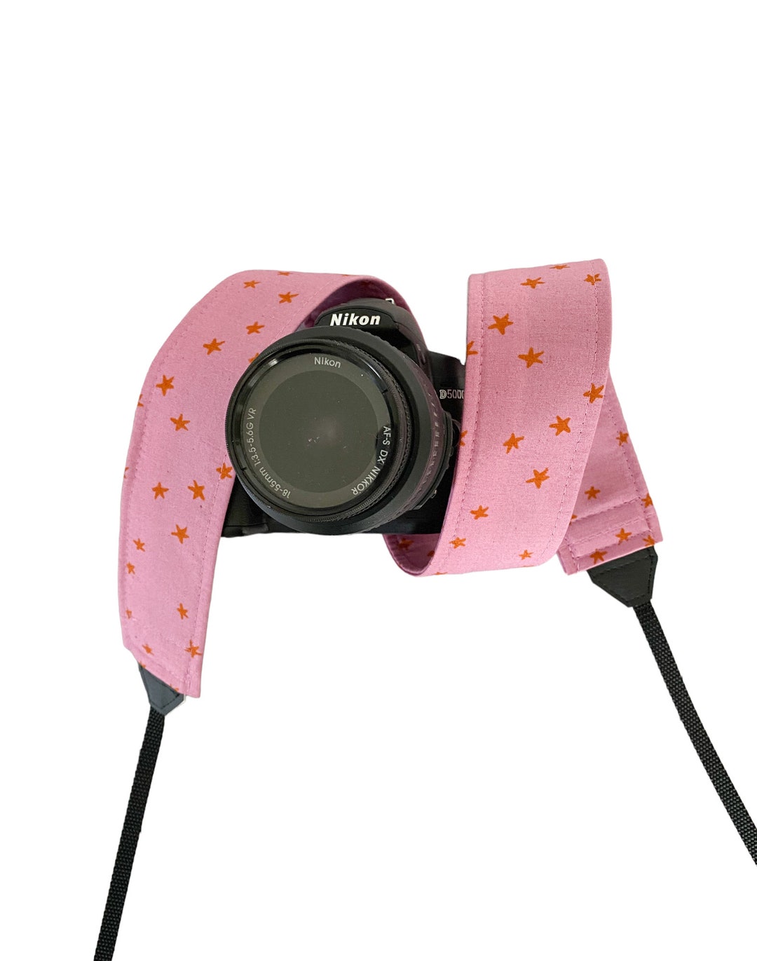 Pink Stars Camera Strap / DSLR Camera Strap for Nikon, Canon, Sony and ...