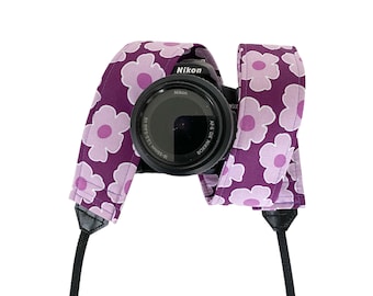 Pink Stars Camera Strap / DSLR Camera Strap for Nikon, Canon, Sony and ...
