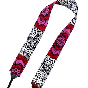 Pink Floral Camera Strap / DSLR Camera Strap for Nikon, Canon, Sony and ...