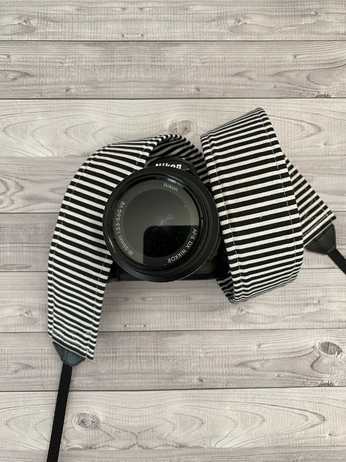 Stripe Black and White Camera Strap / DSLR Camera Strap for - Etsy