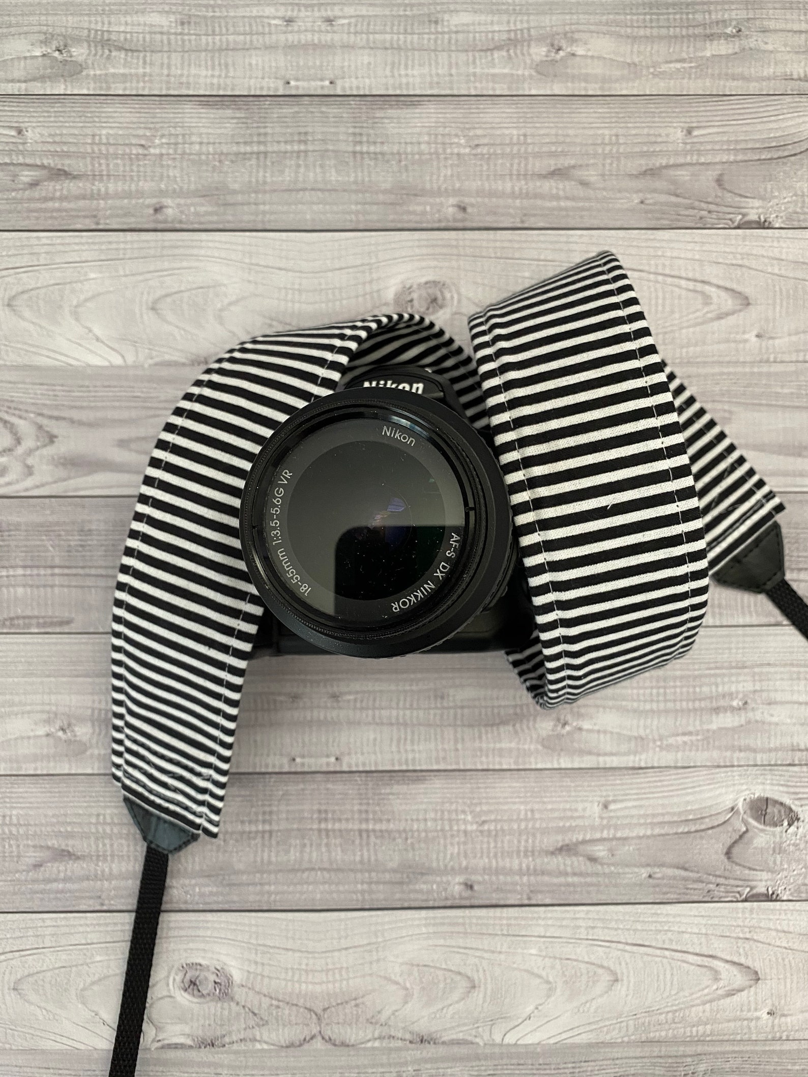 Stripe Black and White Camera Strap / DSLR Camera Strap for - Etsy